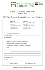 Doctor Referral Forms - Prettyman Orthodontics
